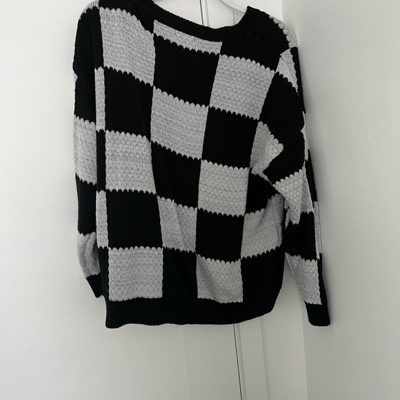 wild fable | Sweaters | Checker Sweater Black And Gray | Poshmark